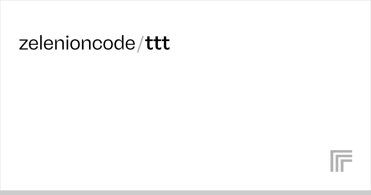 Examples – zelenioncode/ttt – Replicate