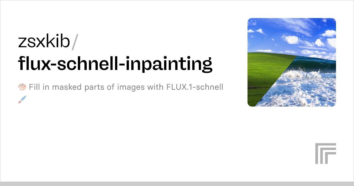 zsxkib/flux-schnell-inpainting | Run with an API on Replicate