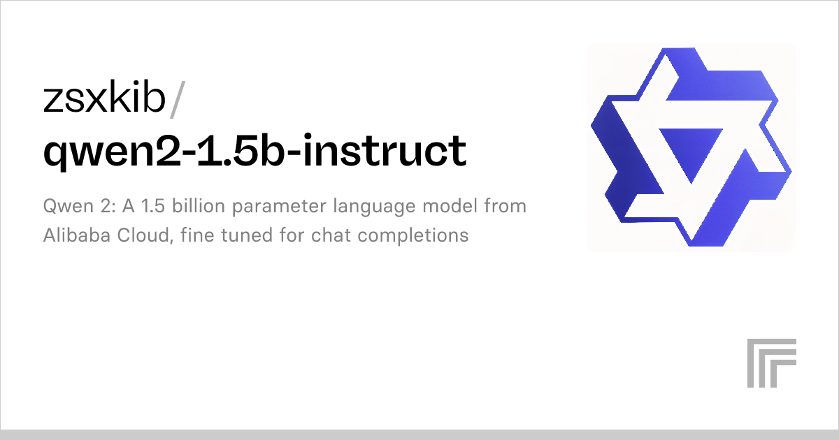 zsxkib/qwen2-1.5b-instruct | Run with an API on Replicate