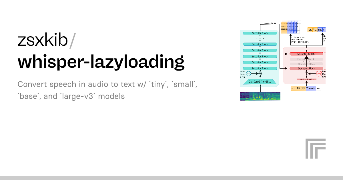 zsxkib/whisper-lazyloading – Run with an API on Replicate zsxkib/whisper-lazyloading – Run with an API on Replicate